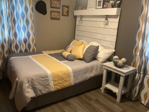 Headboard with lights store
