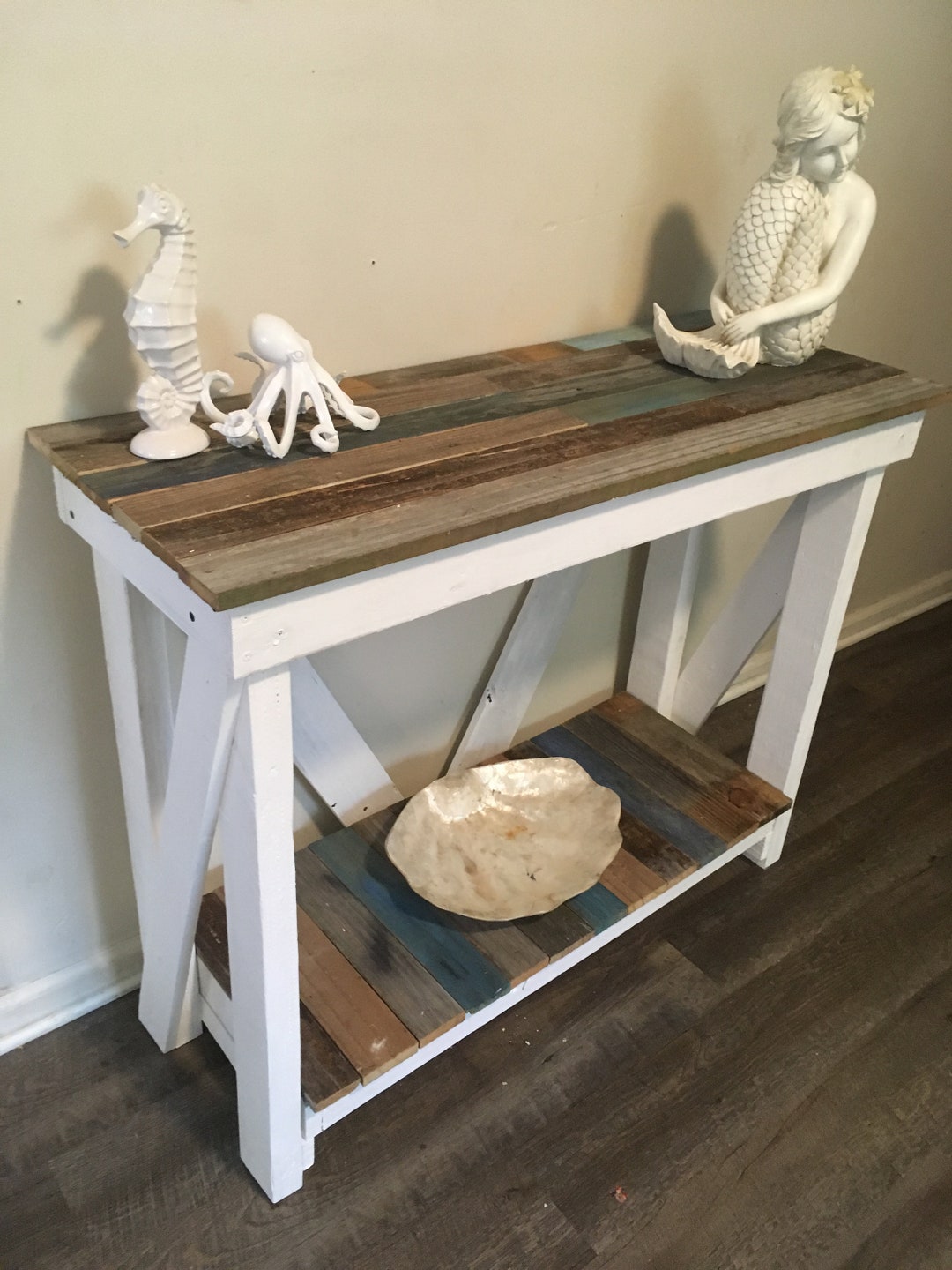 Beautiful Farmhouse Coastal Table Made for Entryway Sofa Table or ...