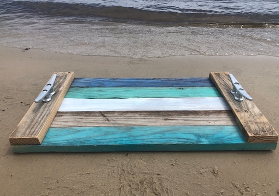 Beach Coastal Serving Tray Breakfast Platter Charcuterie Tray Table Decor Nautical Housewarming Mothers Day Valentines Birthday Gift Etsy