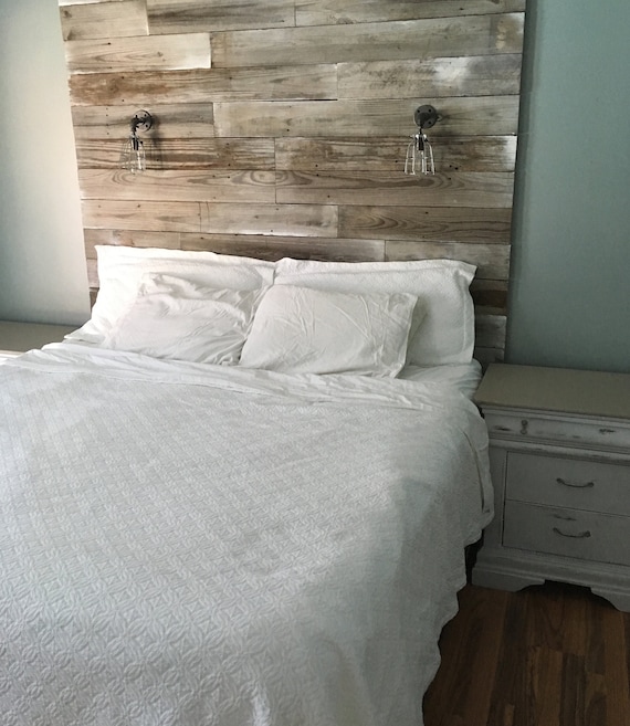 Whitewash Pallet Headboard