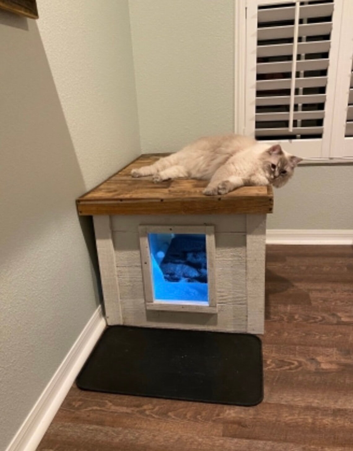Cat Litter Box Bench Doghouse | Etsy