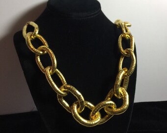 Chunky gold necklace | Etsy