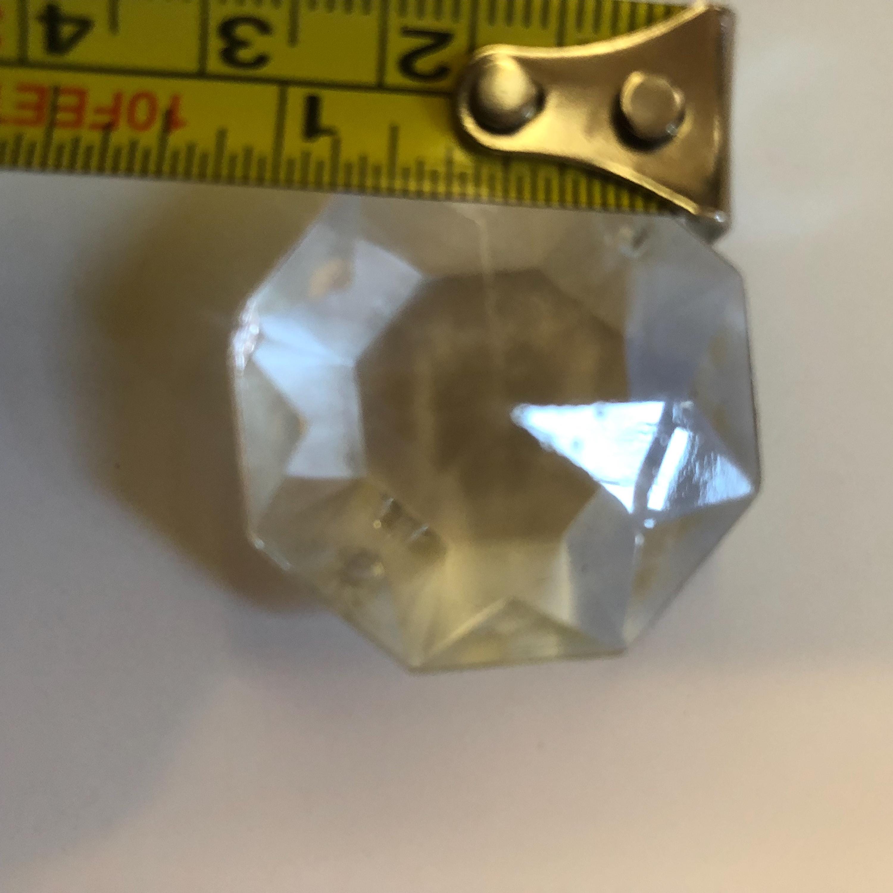 Antique Large Crystal Chandelier Octagon Prisms Lamp Prisms Crystal ...