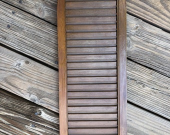 4 Vintage Shutter Panels Interior Wood Louver - Etsy