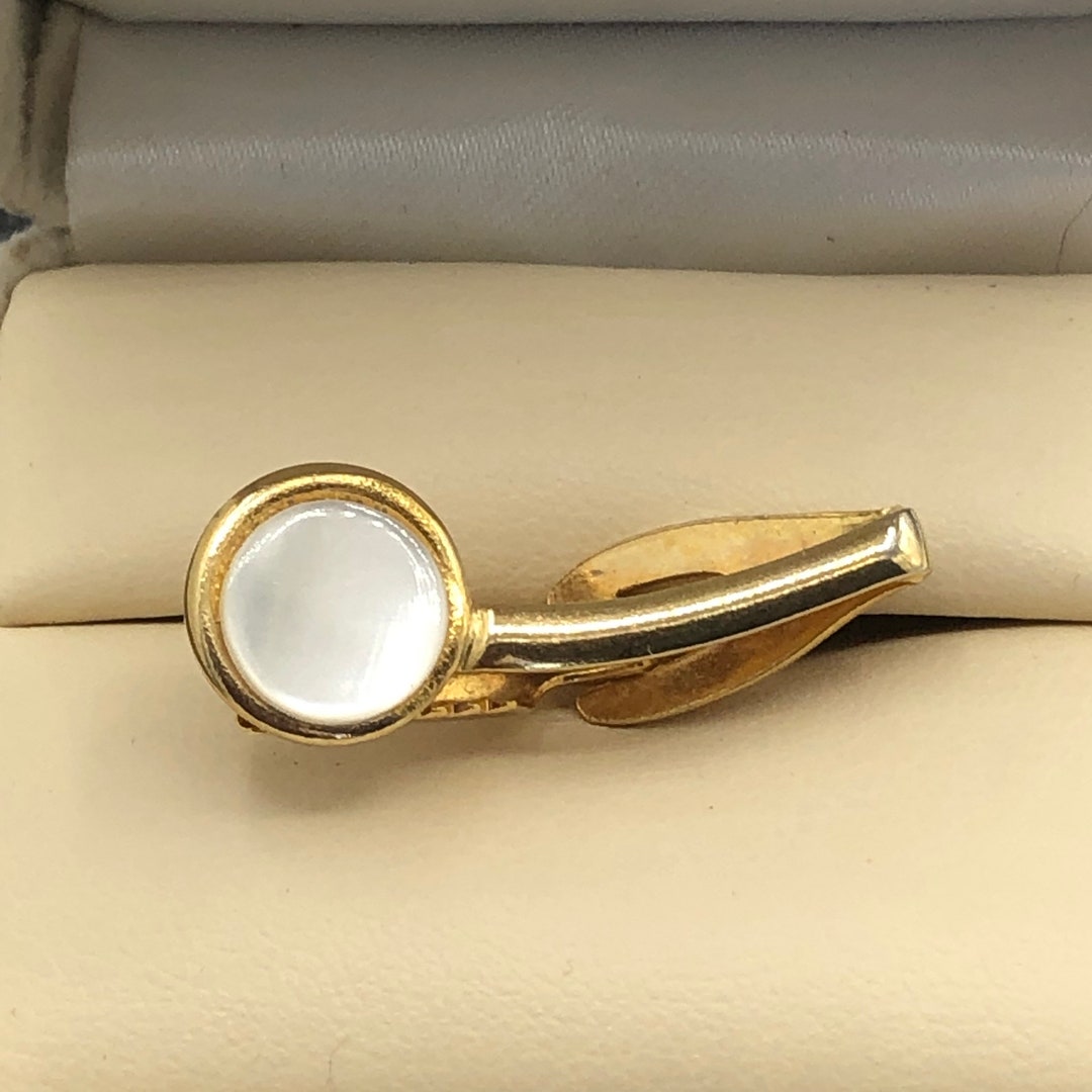 Vintage Pearl MOP Tie Bar Pin Mid Century Tie Bar Mens Accessory - Etsy