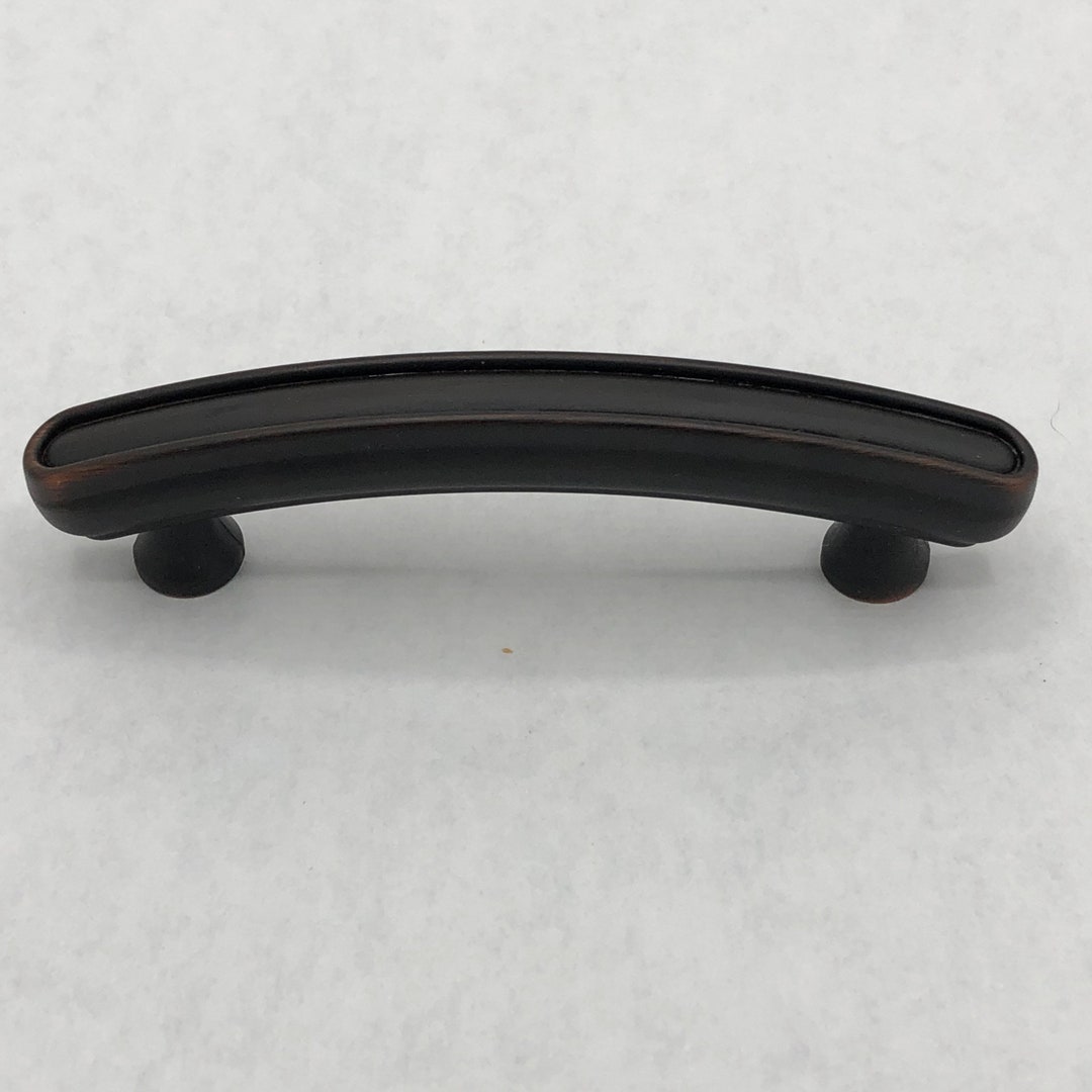Dark Bronze Curved Drawer Pull Elegant - Etsy