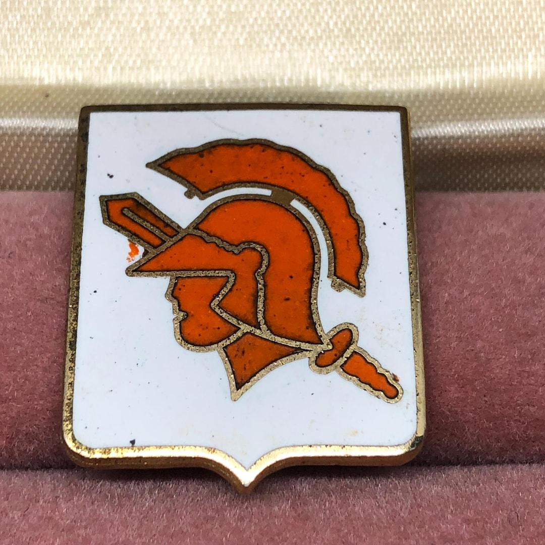 Vintage Trojan Mascot Hat Pin Tie Pin Tack Lapel Pin Gift School Spirit ...