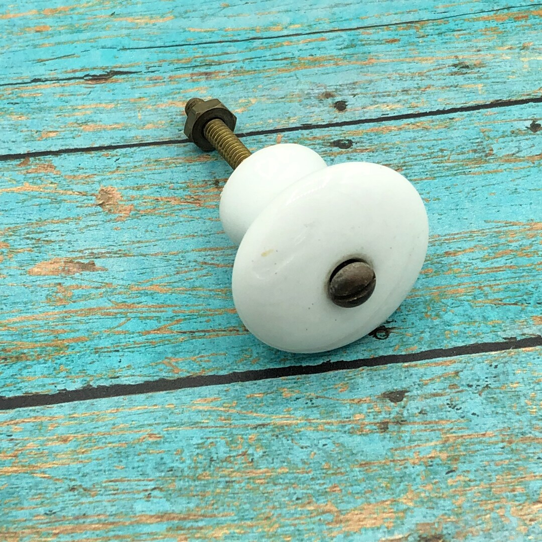 Cabinet Knobs Large Dresser Drawer Cabinet Pulls Handles White Center Screw Drawer Knobs ...