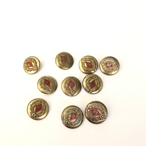Red Vintage Buttons - Etsy
