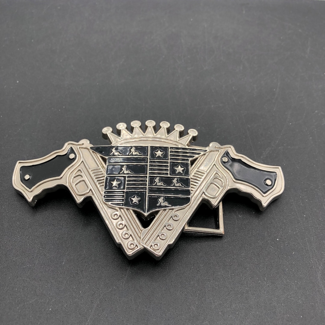 Big Large Cadillac Emblem Logo Gangster Belt Buckle - Etsy