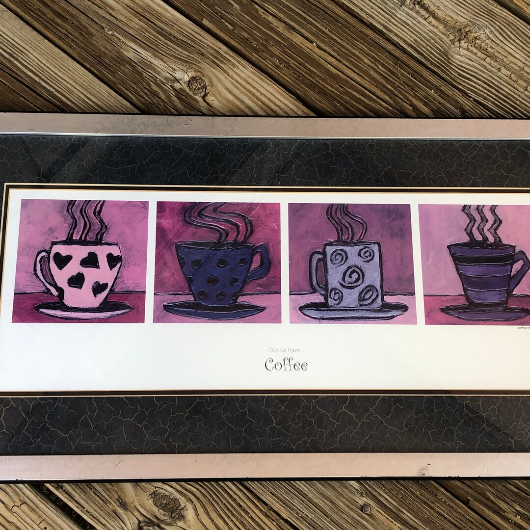 Coffee Art for Coffee Shop Coffee Bar Kitchen Framed COFFEE Home Decor ...