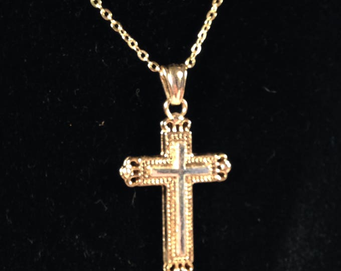 Detailed Cross Necklace Pendant Rhinestone Religious Gift for Mom Gift ...