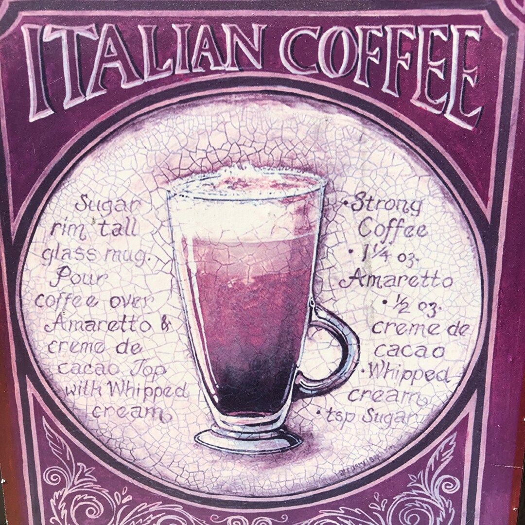 Coffee Distressed Sign for Coffee Shop Coffee Bar Kitchen Italian ...