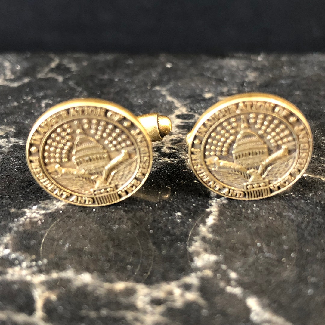 Vintage Presidential 1969 Inaugural Ball Cufflinks Nixon Agnew Cuff ...