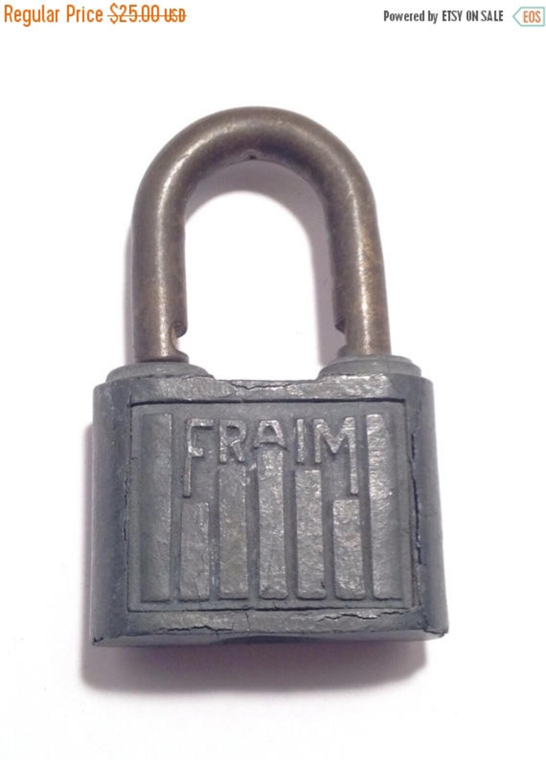 On Sale Fraim Vintage Padlock Lock Industrial - Etsy