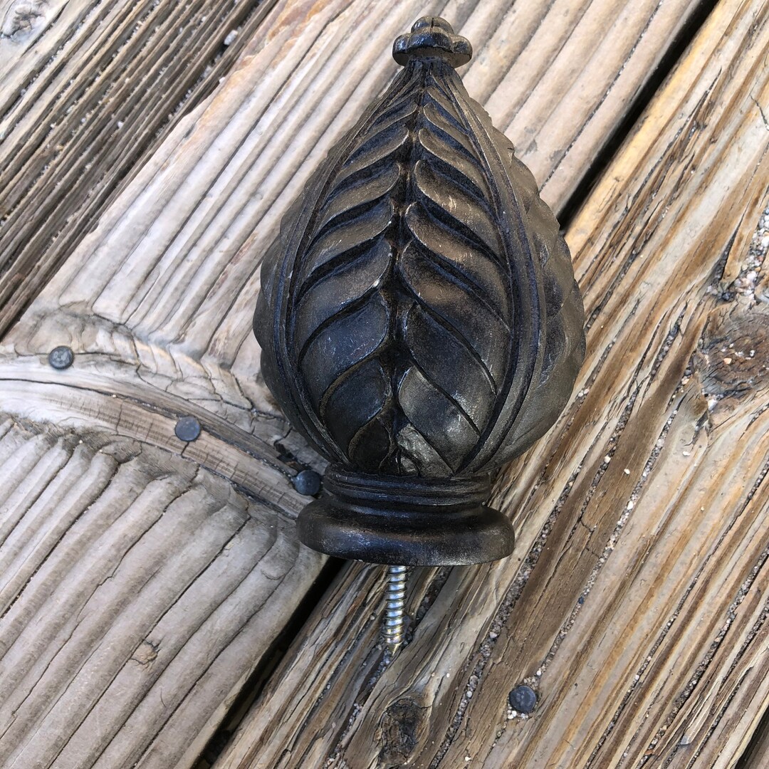 Large Vintage Carved Single Finial, Bed Post Architectural Salvage ...
