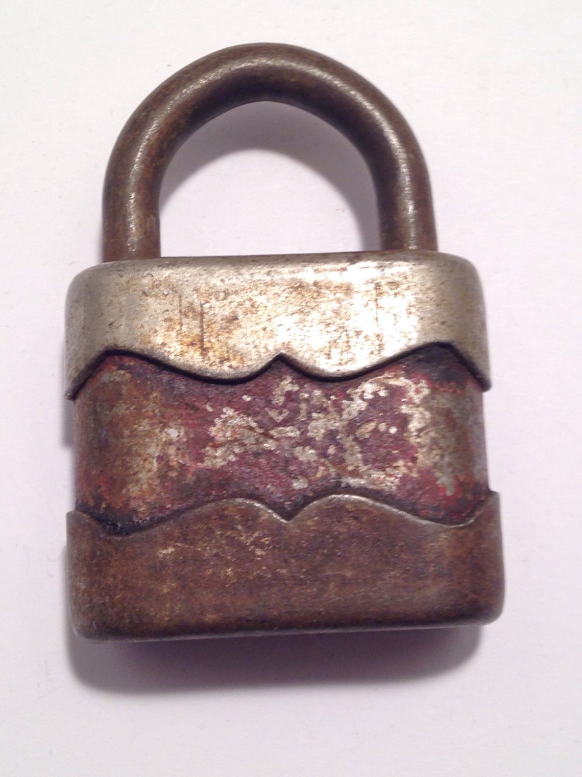 On Sale Old Vintage Red Padlock Lock Industrial - Etsy