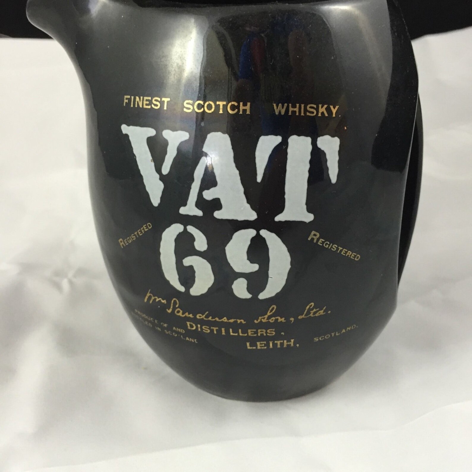 Pitcher Scotch Whiskey Vat 69 Leith Scotland With Gold Lettering ...