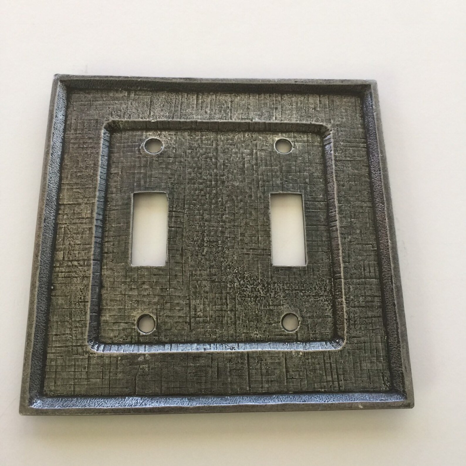 Vintage Double Metal Industrial Light Switch Plate Cover | Etsy