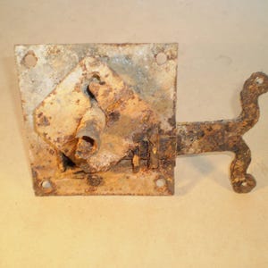 Old Victorian Large Lock and Key Industrial Hardware Gothic Antique ...