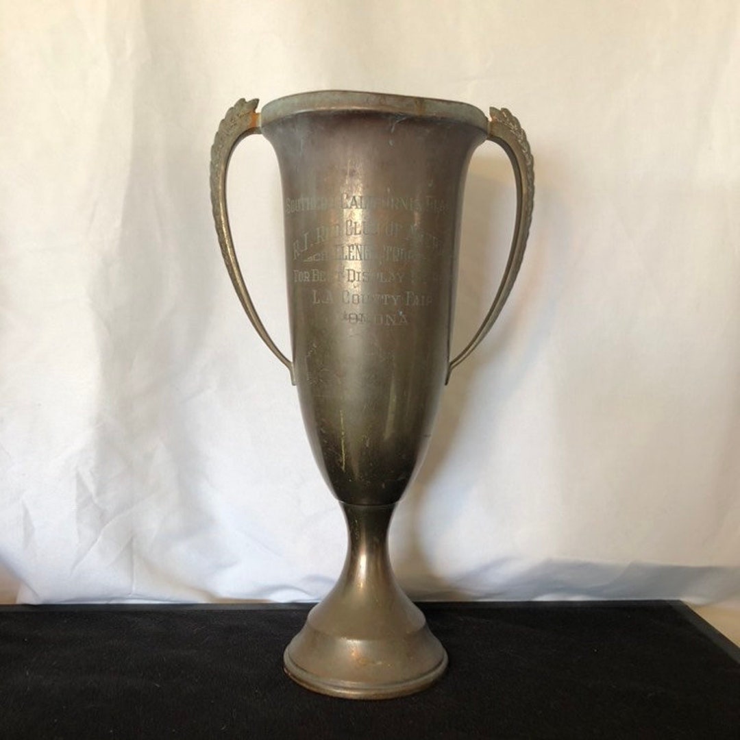 Large Old Vintage Loving Cup Trophy Man Cave Decor Interior Design ...