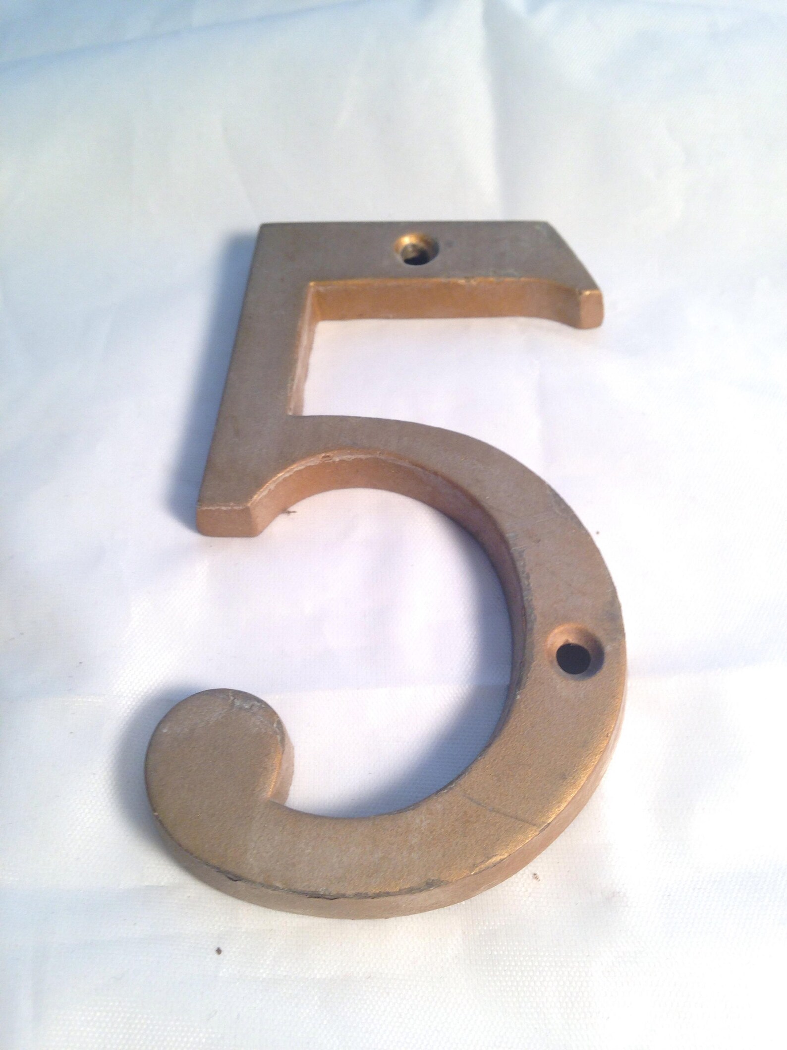 House Numbers Vintage Metal 4 Inch Gold Color 4 5 6 8 Industrial ...