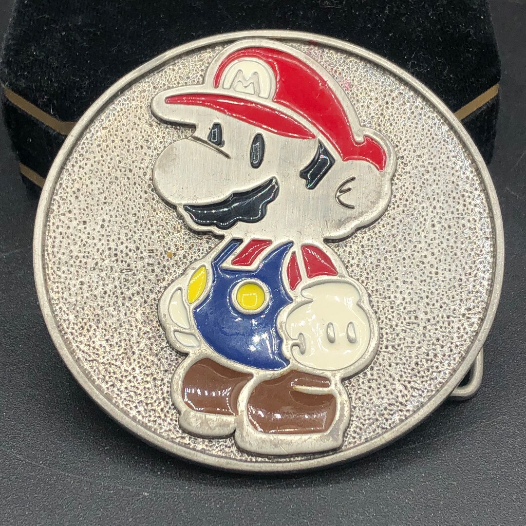 Vintage Mario Large Belt Buckle Enamel Video Game Nintendo Mario Bros ...