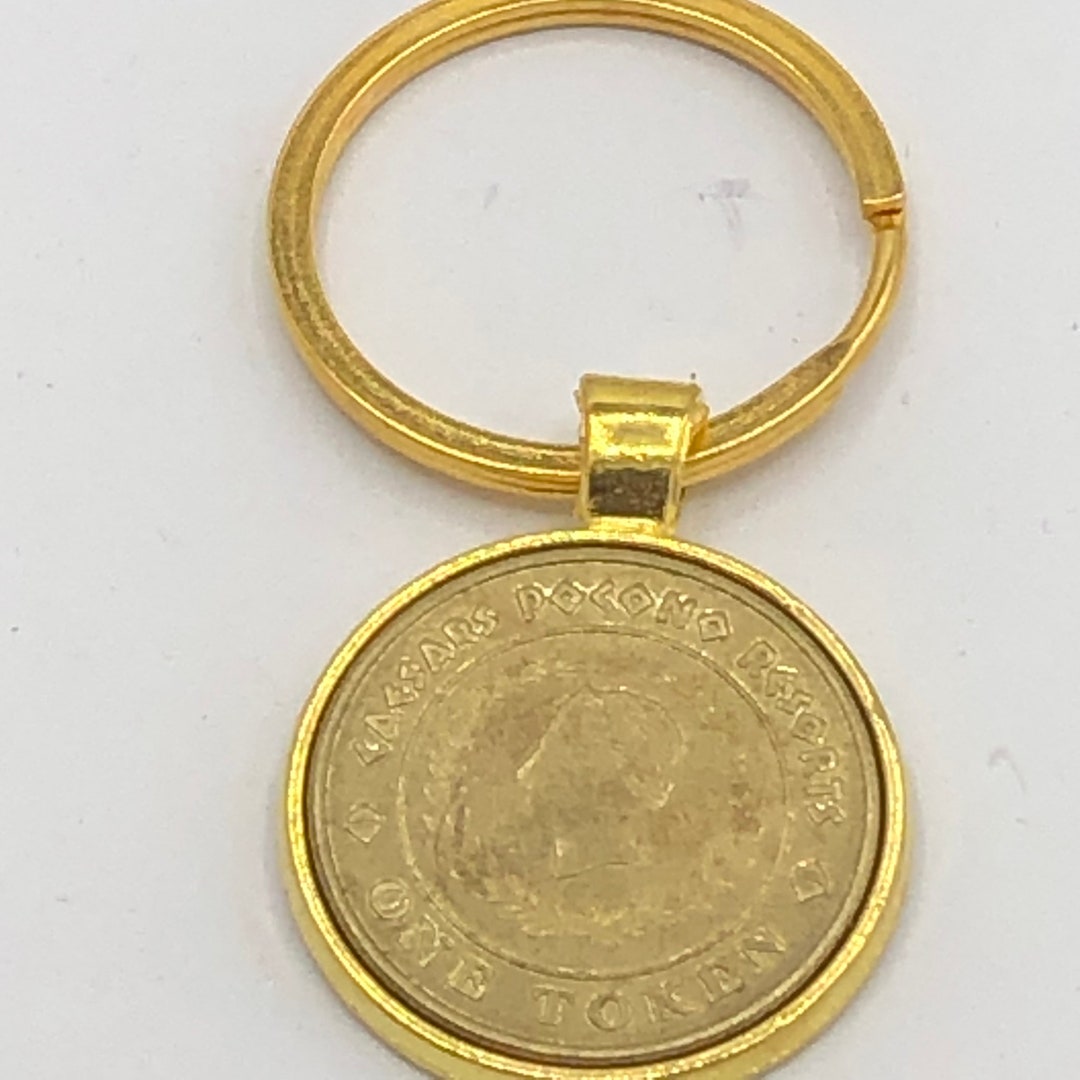 Vintage Pocono Resort Caesars Coin Key Chain Medallion Collectible - Etsy