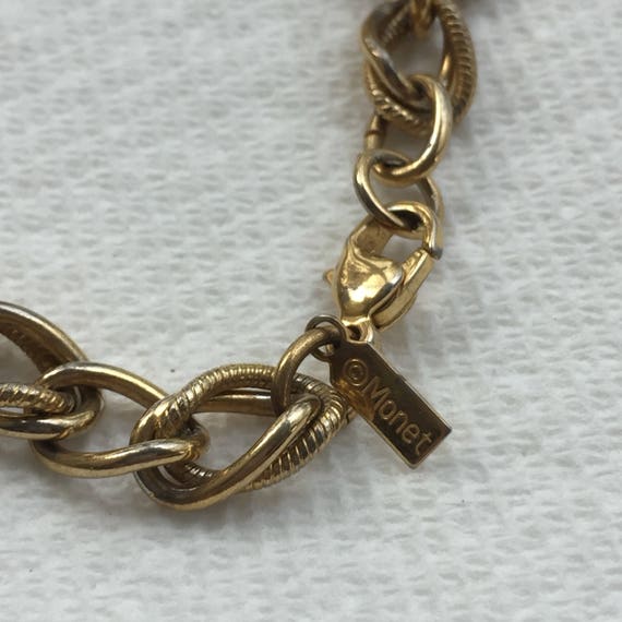 Monet Designer Gold Chain Braided Bracelet - Gem