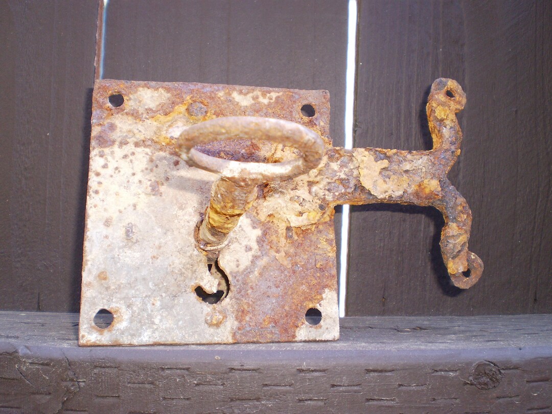 Old Victorian Large Lock and Key Industrial Hardware Gothic Antique ...