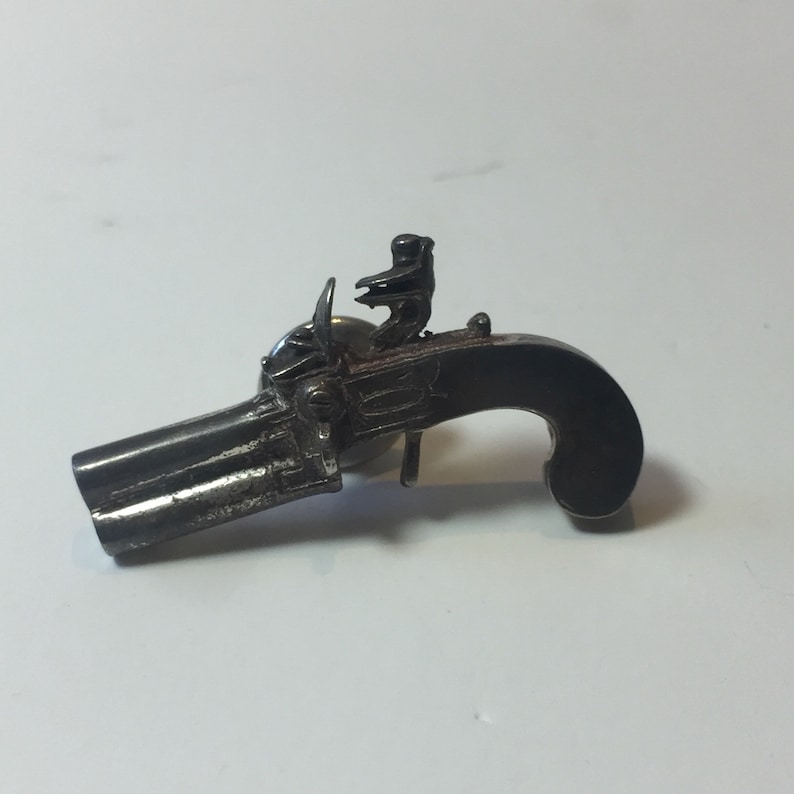 Derringer Vintage Tie Pin Pistol Tie Clip, Pirate Gun Tie Pin, Double ...