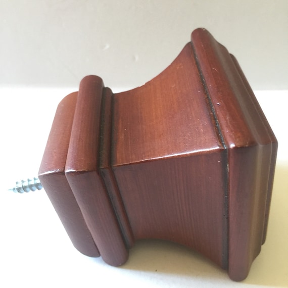 Mahogany Classic Square Wooden Wood Finials | Etsy