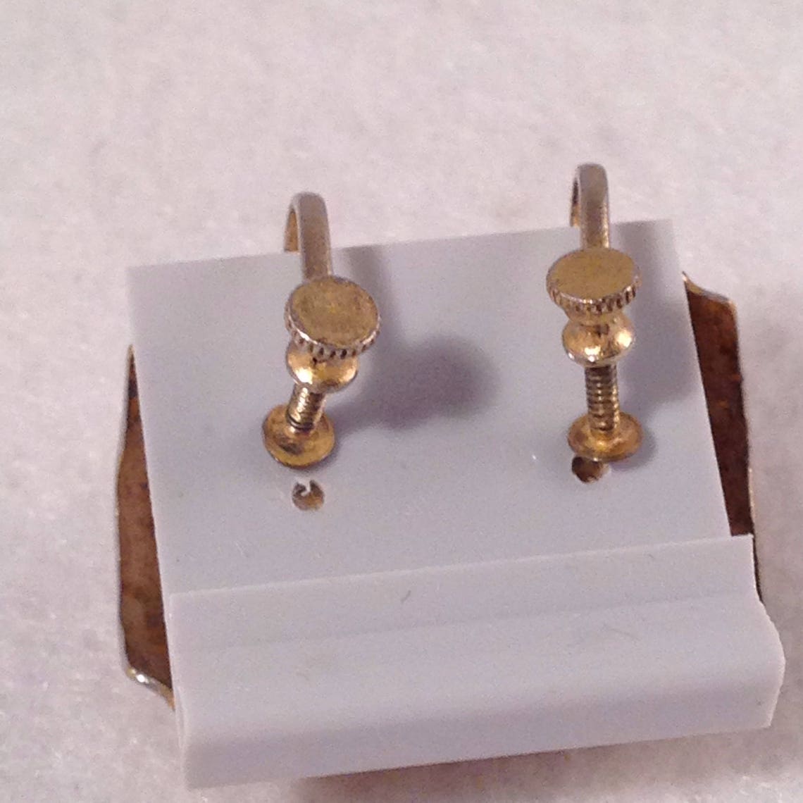 Vintage Mid Century Earrings Deep Yellow Amber Color | Etsy