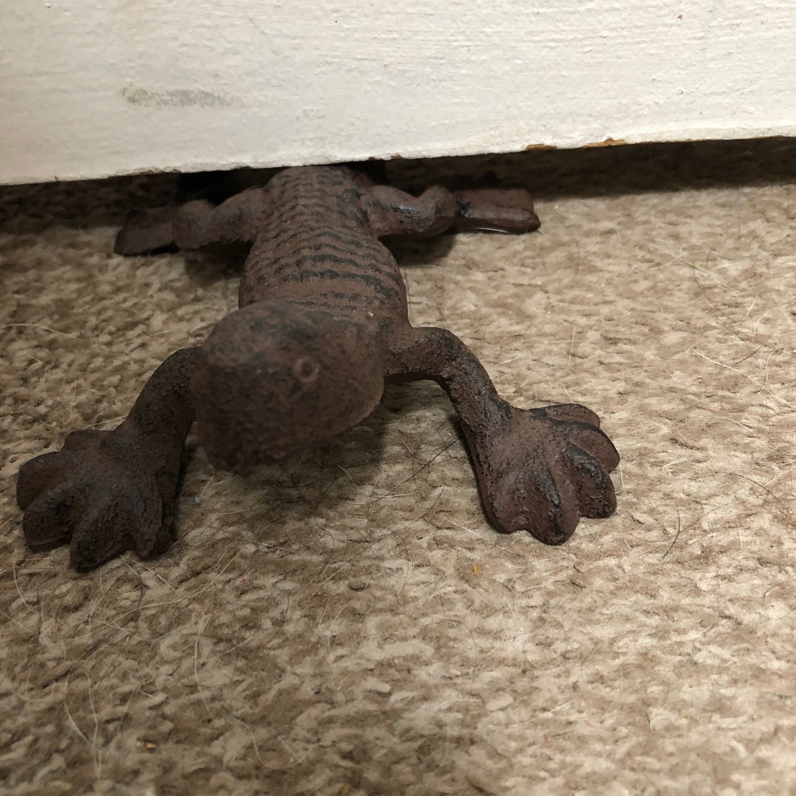 Lizard Gecko Metal Cast Iron Shabby Chic Boho Southwestern Door Stop ...