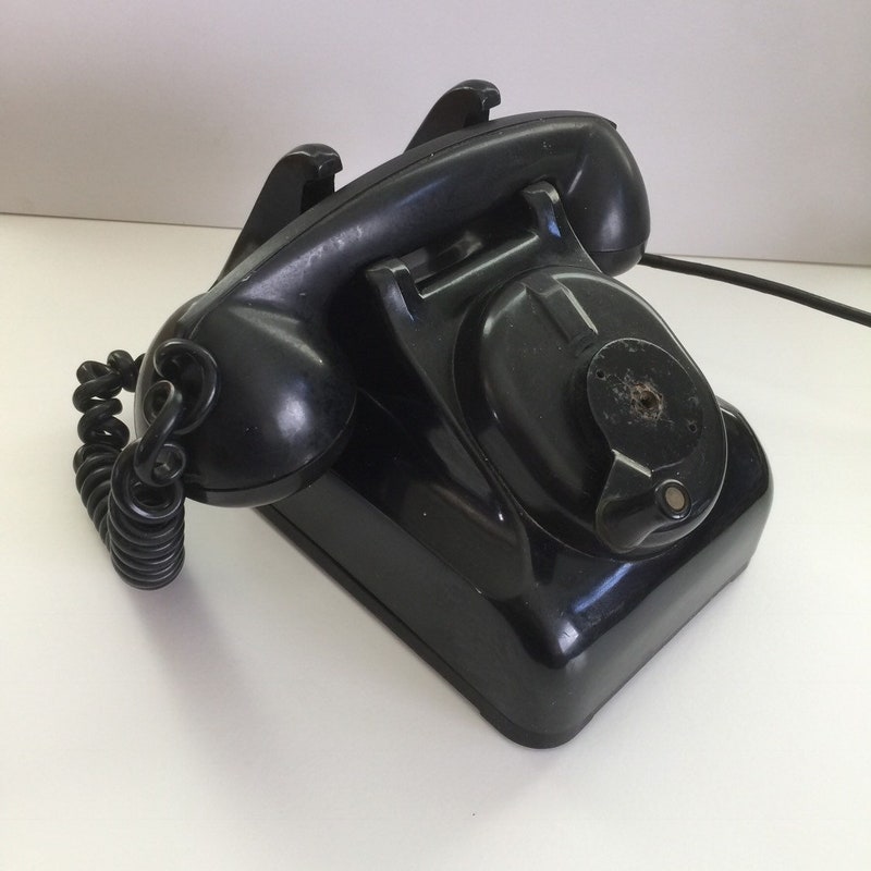 Black Bakelite Phone - Etsy