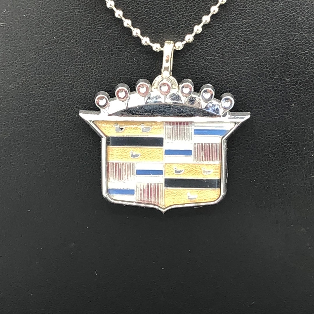 Cadillac Emblem Emblem Badge Logo Necklace - Etsy