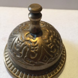 Brass Ornate Hotel Service Bell, Desk Bell, Table Bell, Reception ...