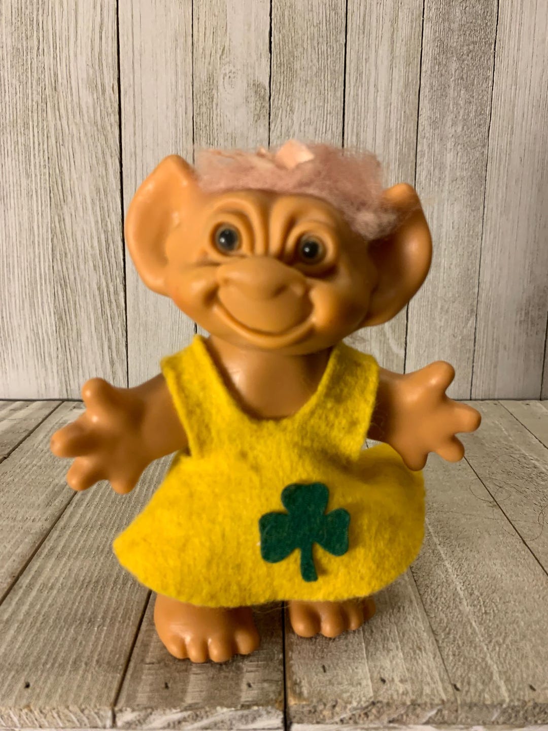 60s Troll Doll W/ Rare Braided Hair | Uneeda Wishnik Lucky Troll ...