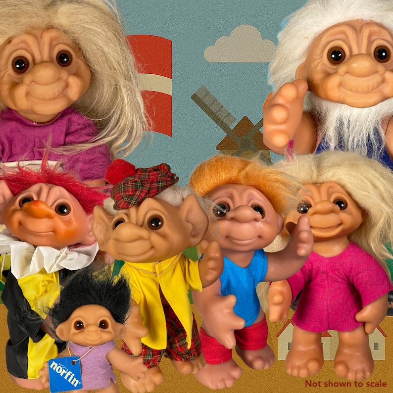 Choose 1977 DAM Troll Dolls Large and Other Vintage Denmark Signed ...