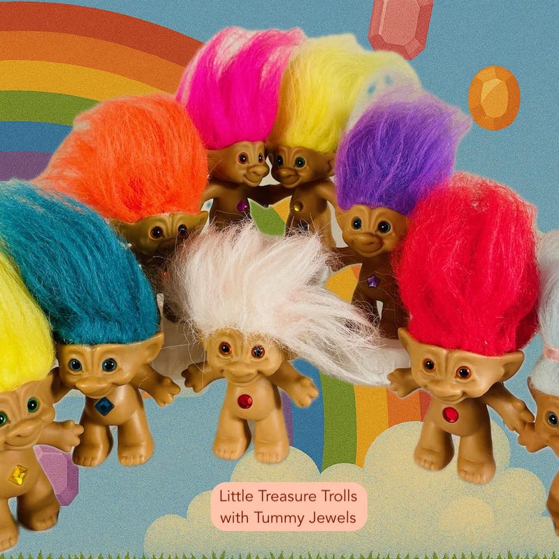 Troll With Gem in Belly - Etsy UK