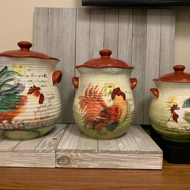 Rooster Canister Set - Etsy