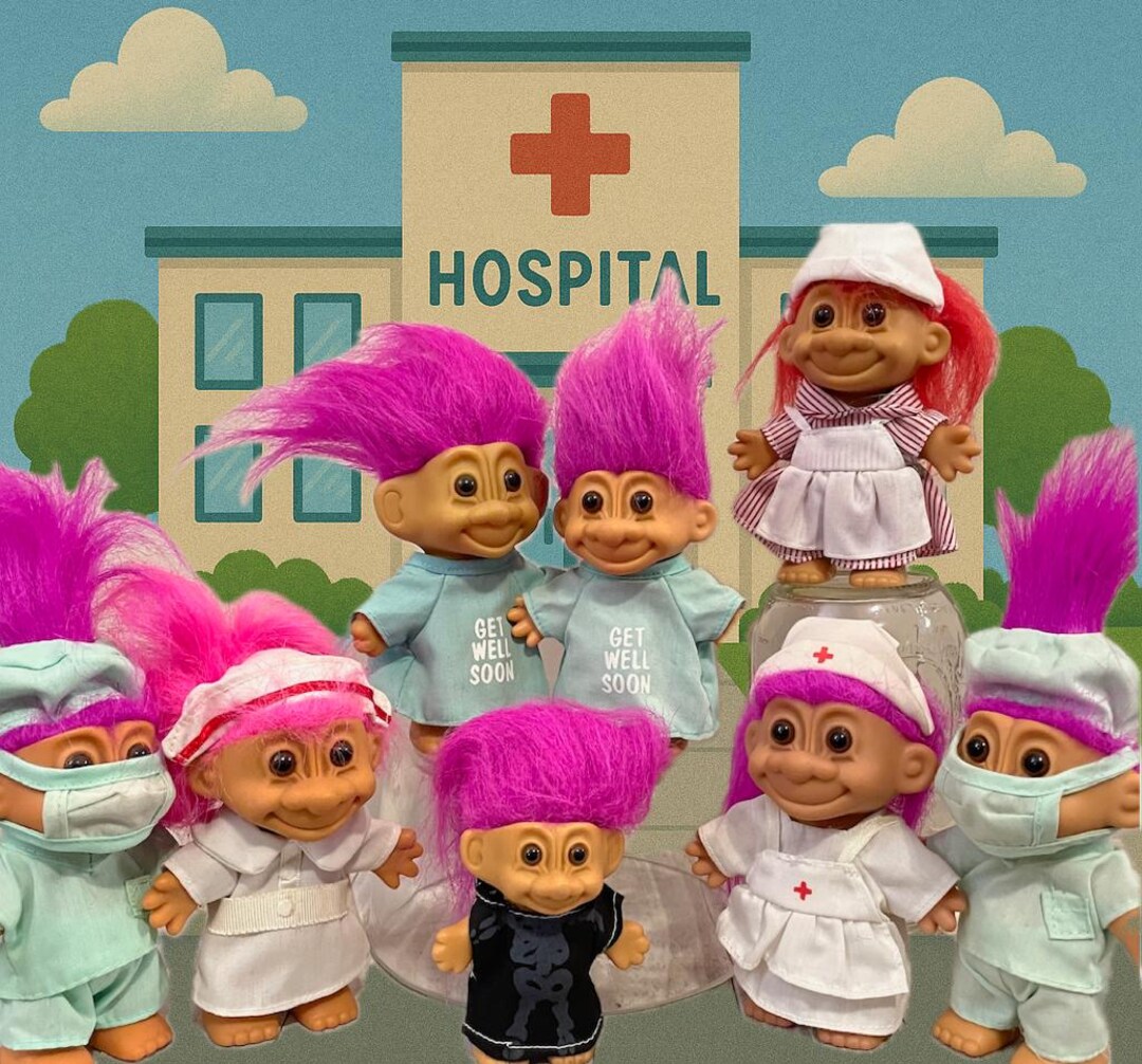 90s Vintage Troll Dolls - Medical Drama Healthcare Professional Careers ...