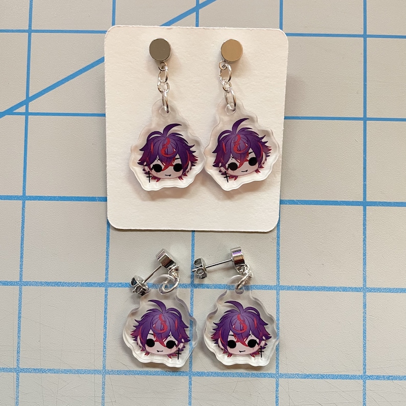 KURO VSHOJO Silver Plated Hypoallergenic Acrylic Earrings - Etsy