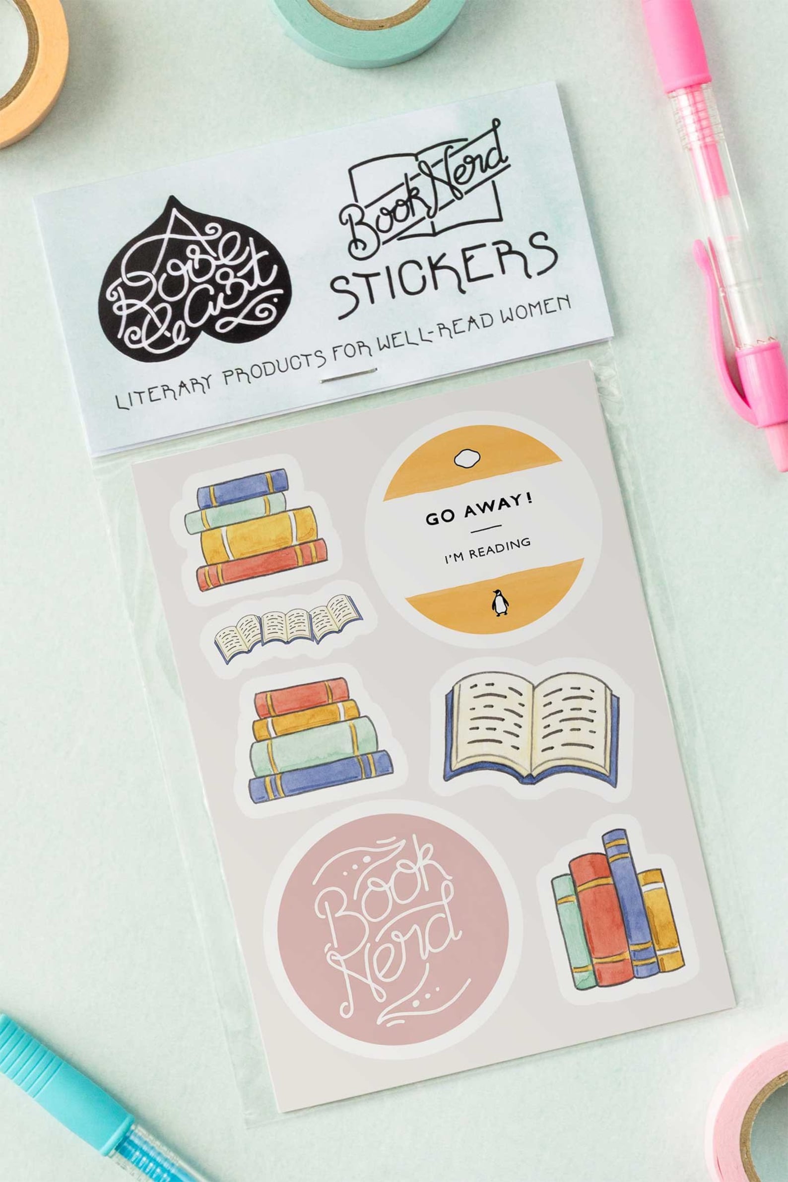 Bibliophile Sticker Pack Book Stack Bookish Stickers for Book Lover ...