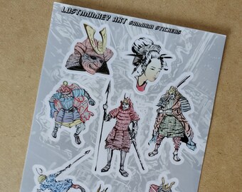 Samurai sticker | Etsy