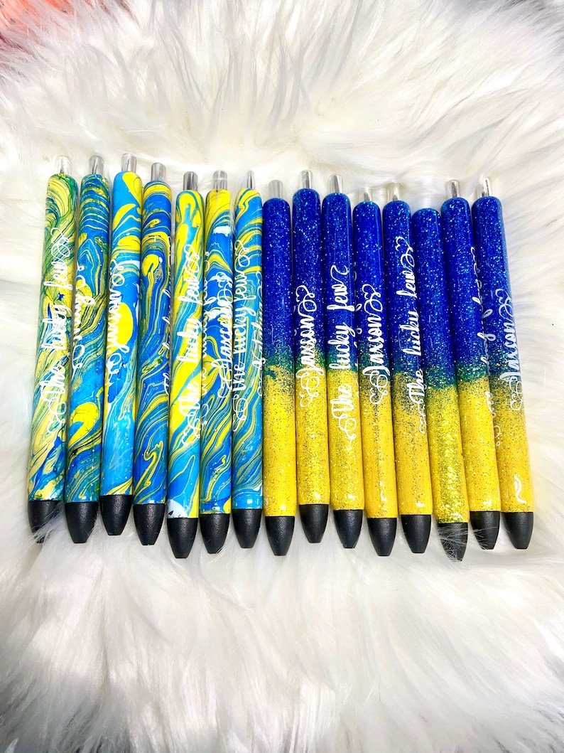 Glitter Pens Down Syndrome Pen-custom Pens-teacher Pen - Etsy