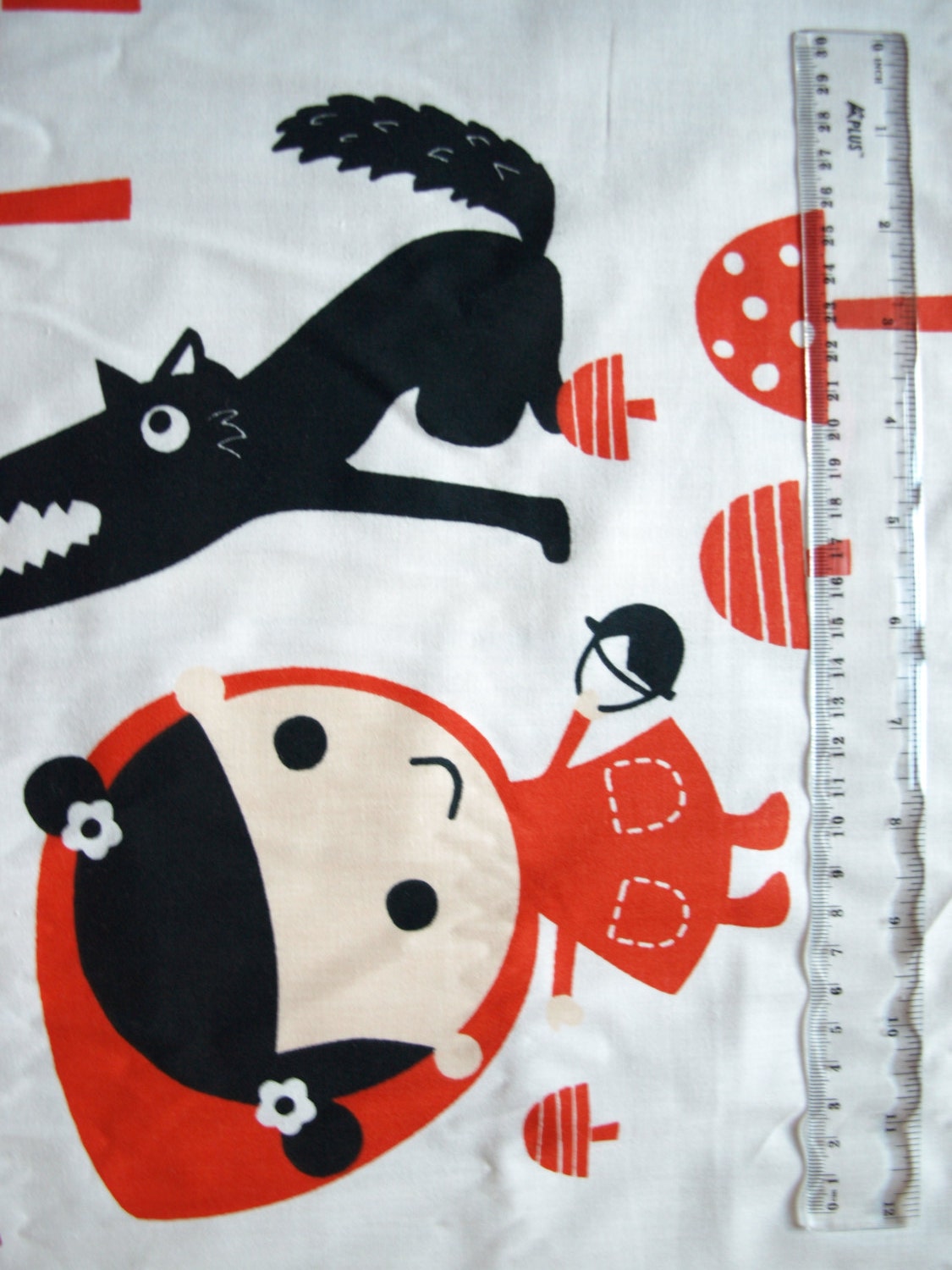 Fabric Red Hood and Wolf in the Forest Cotton Fabric Kids Fabric ...