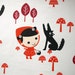 Fabric Red Hood and Wolf in the Forest Cotton Fabric Kids Fabric ...