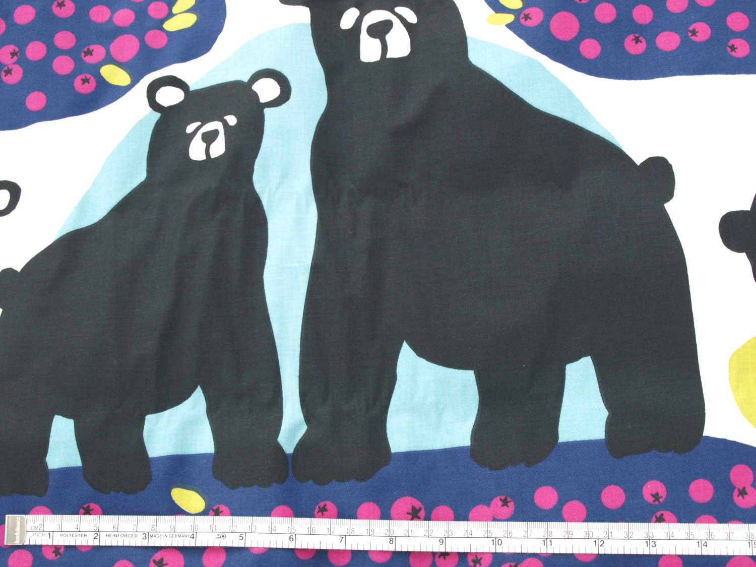 Fabric Bears With Blueberries Fabric Animals Fabric Cotton Fabric Kids ...