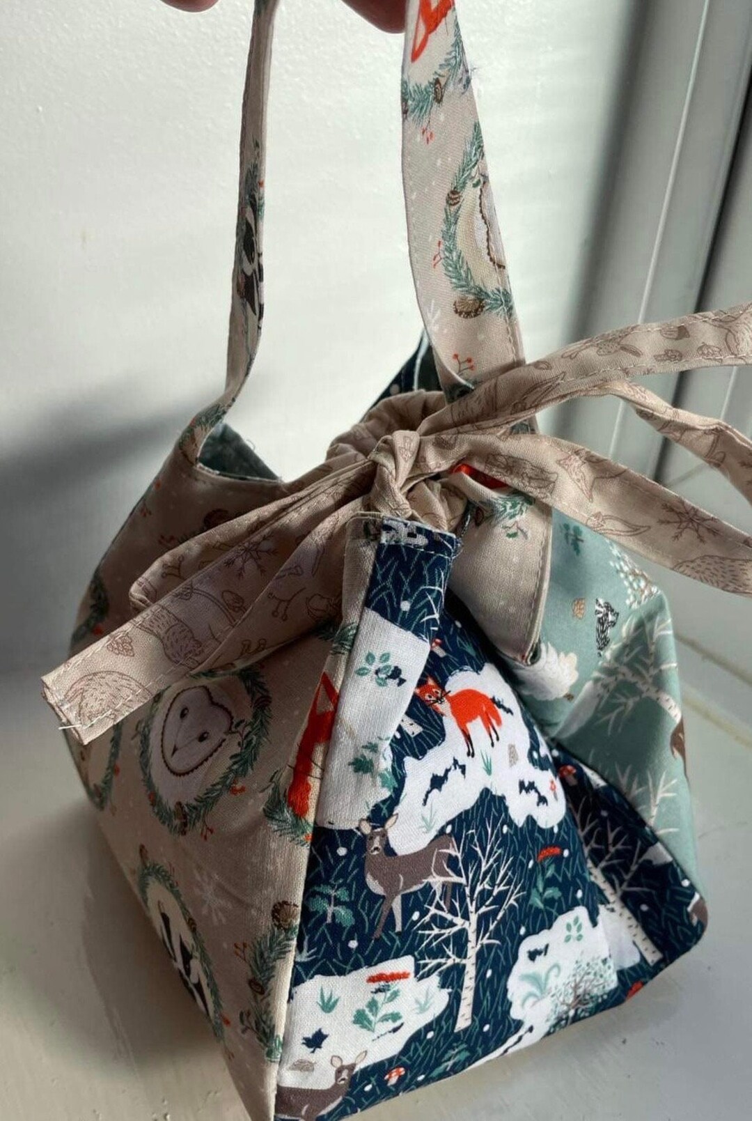 A Woodland Animals Japanese Rice Bag - Etsy